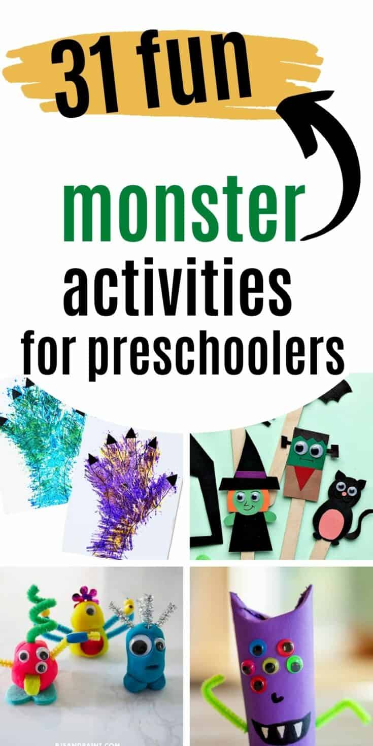 31 Monster themed activities for preschoolers - Celebrating with kids