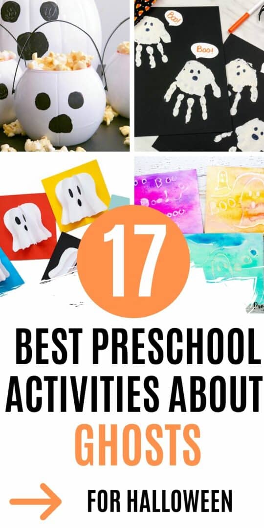 Ghost themed crafts & activities for preschoolers - Celebrating with kids