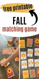 Fall memory matching game - free printable! - Celebrating with kids