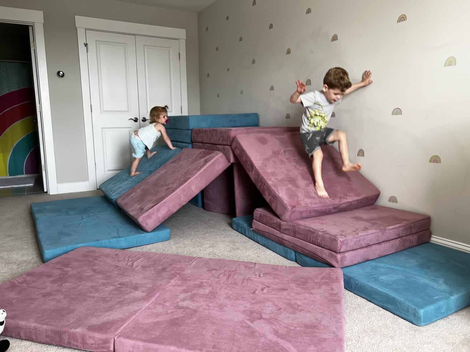 The Ultimate Review of the Nugget Kid's Couch! - Celebrating with kids