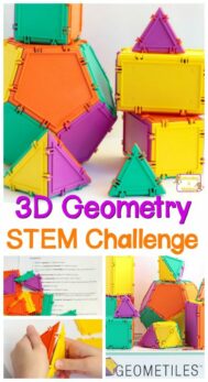 Creative activity ideas with magnetic tiles - Celebrating with kids