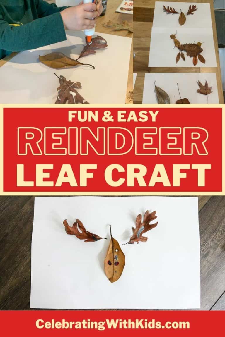 Christmas Nature Craft: Leaf Reindeer - Celebrating with kids
