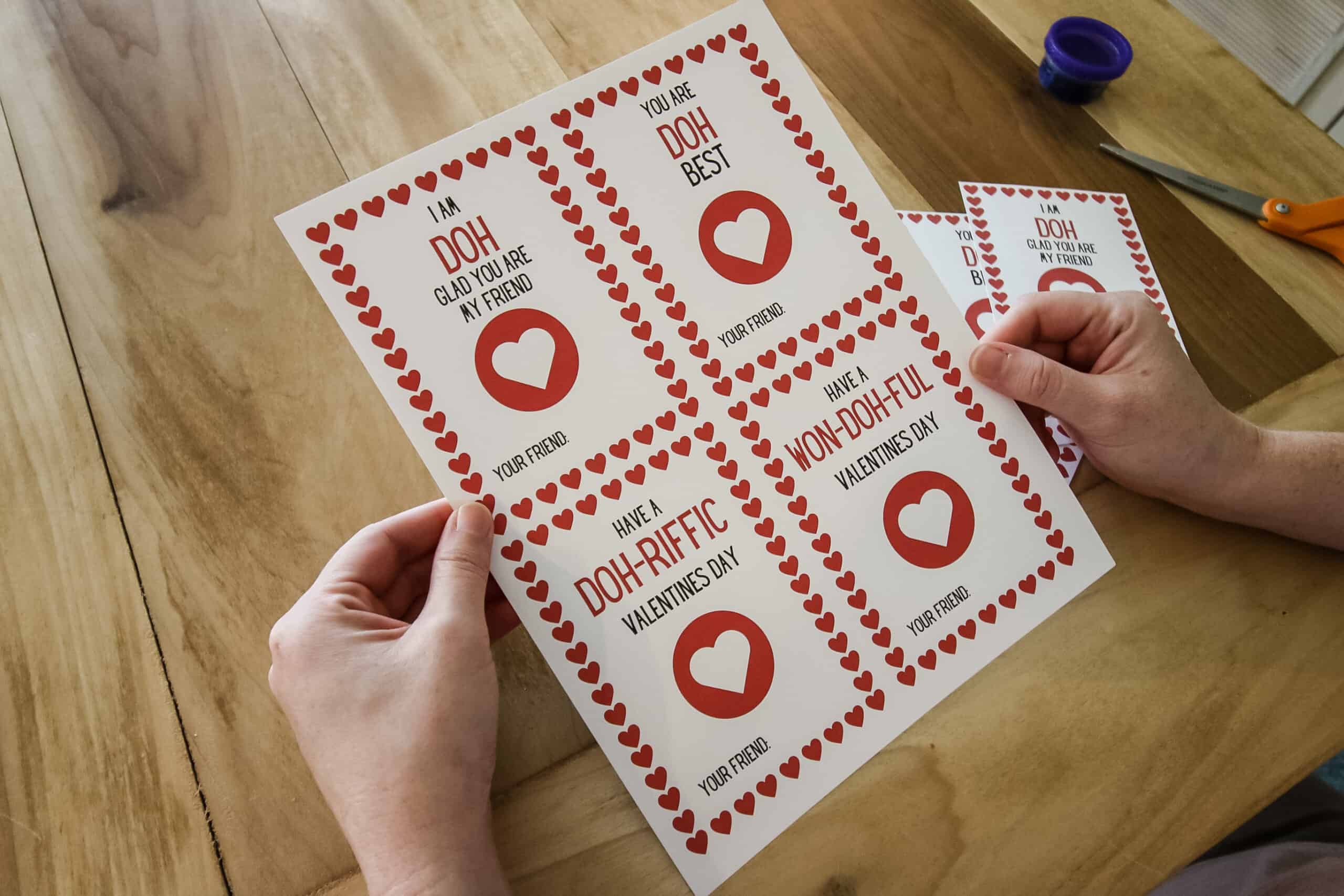Play Doh Valentines Cards - Free Printable! - Celebrating with kids