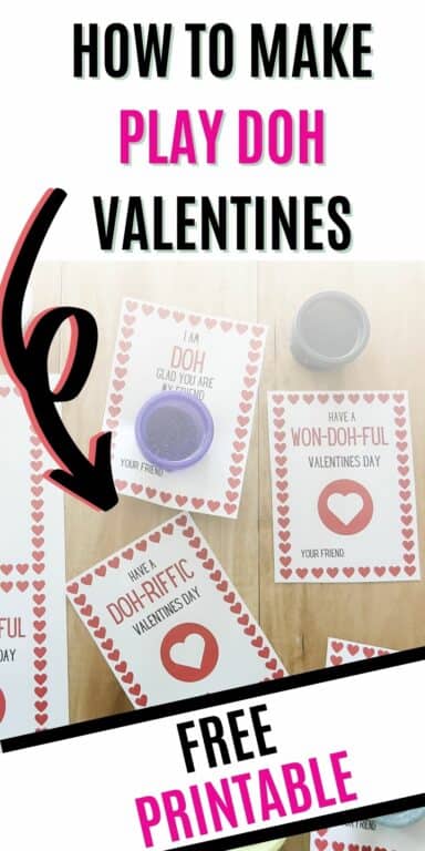 Play Doh Valentines Cards - Free Printable! - Celebrating with kids