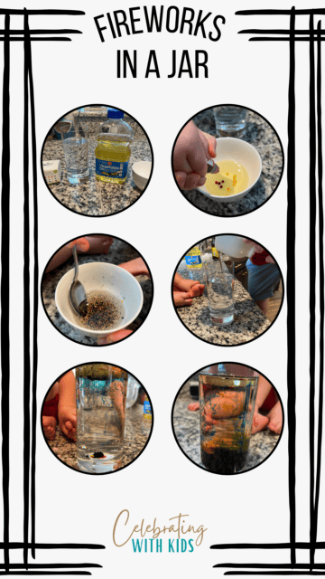 How to make fireworks in a jar - Celebrating with kids