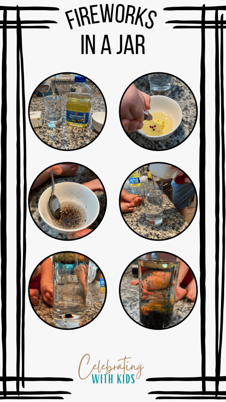 How to make fireworks in a jar - Celebrating with kids