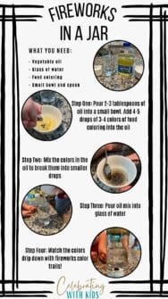 How to make fireworks in a jar - Celebrating with kids