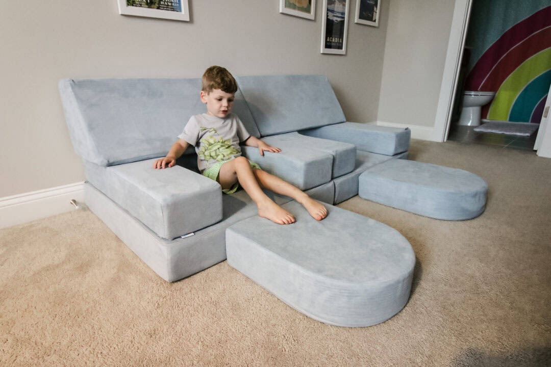 Epic Kidz Play Couch Review - Celebrating with kids