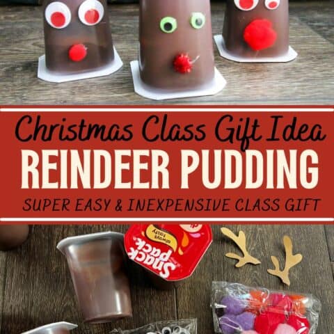 Reindeer pudding cups: an easy Christmas class gift idea - Celebrating ...