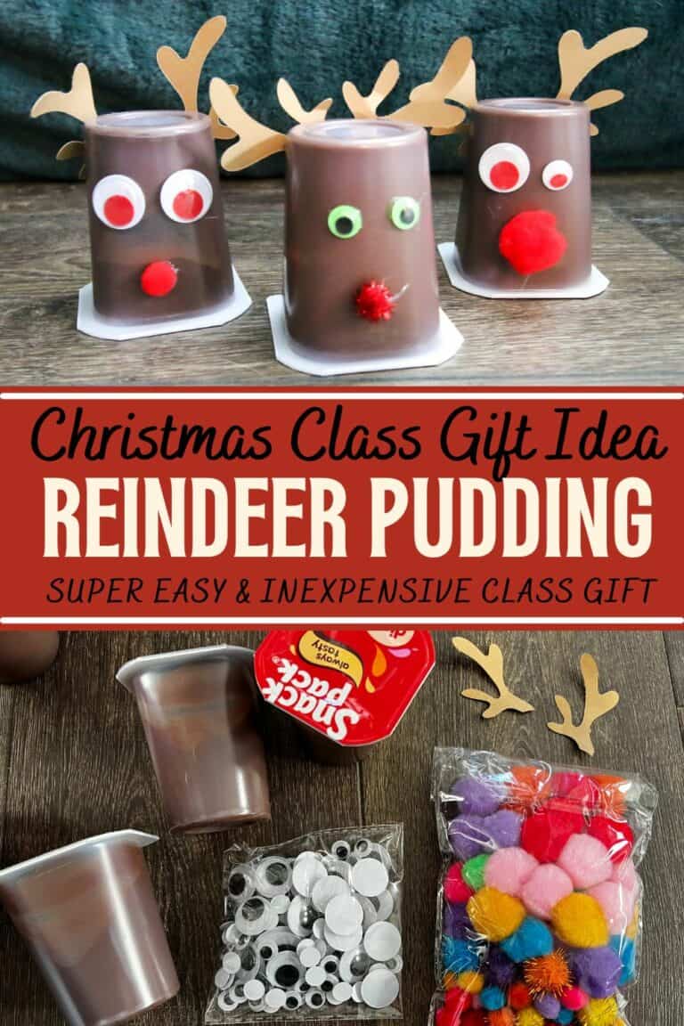 Reindeer pudding cups: an easy Christmas class gift idea - Celebrating ...