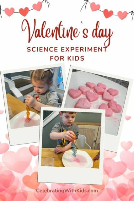 Valentines Day science experiment for kids - Celebrating with kids