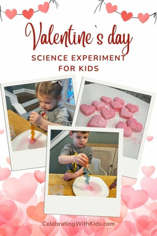 Valentines Day science experiment for kids - Celebrating with kids