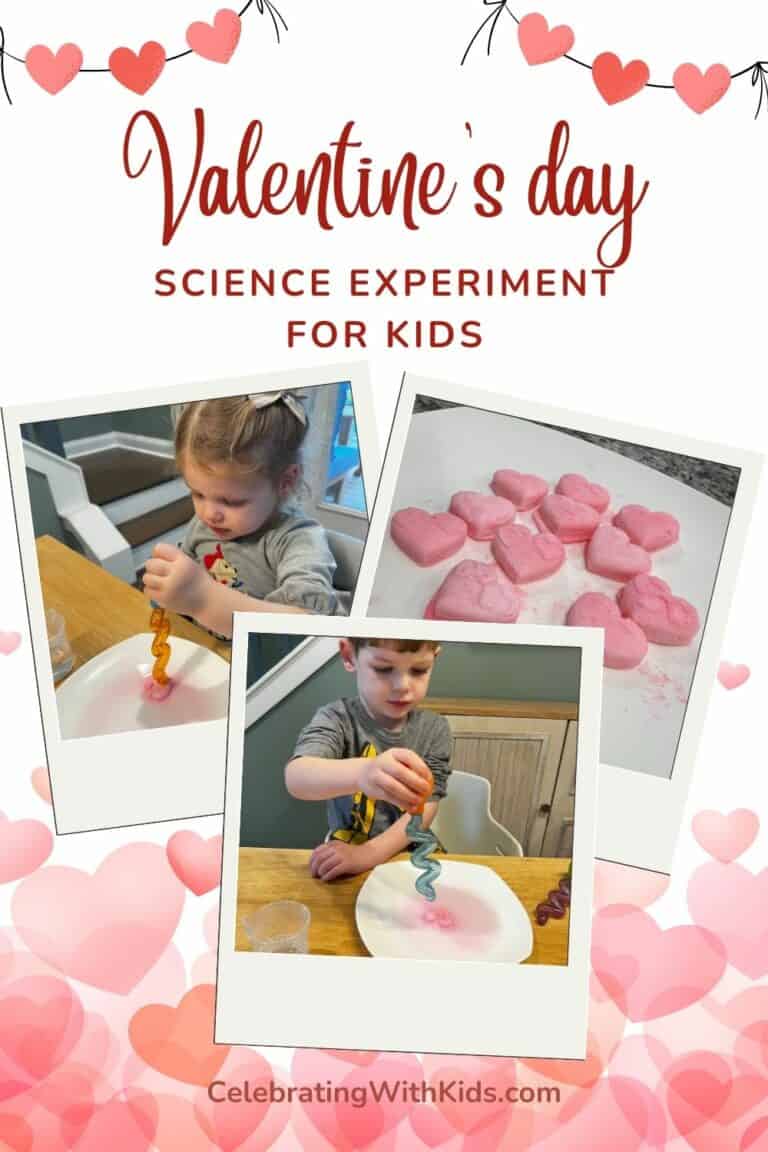 Valentines Day science experiment for kids - Celebrating with kids