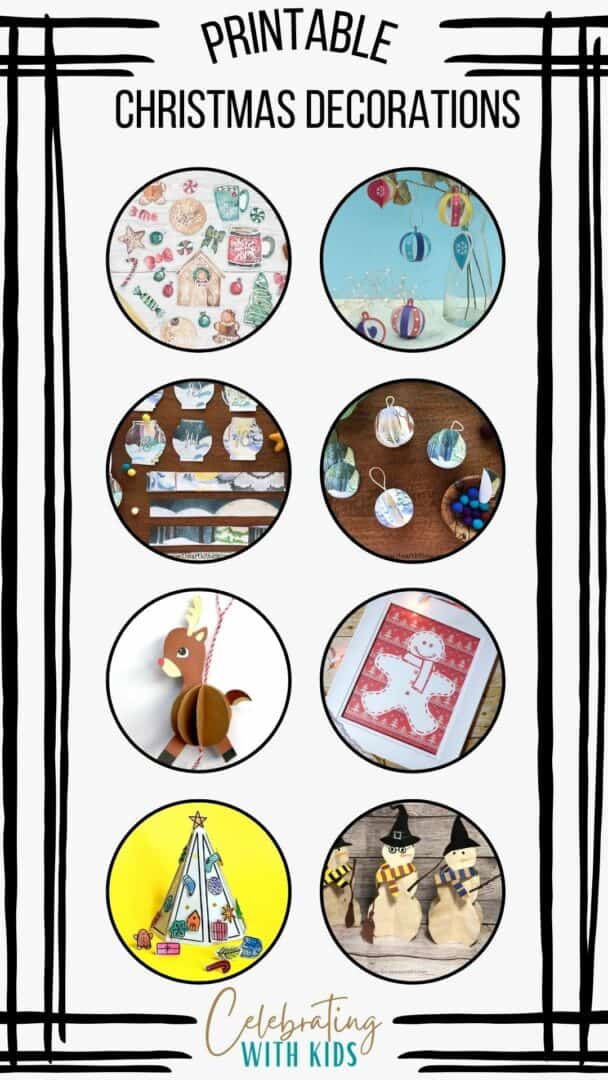 28 Printable Christmas Decorations - Celebrating with kids