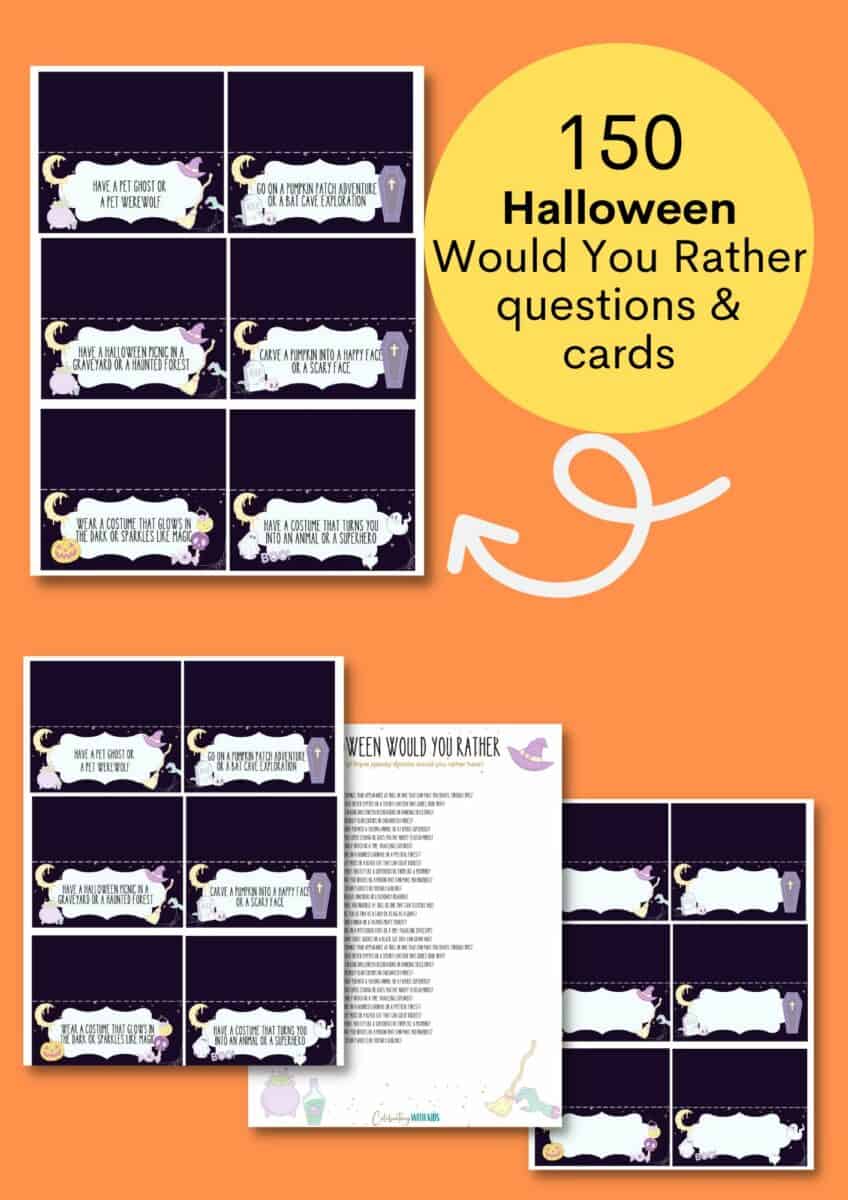 Halloween Would you Rather Questions + free printable game ...