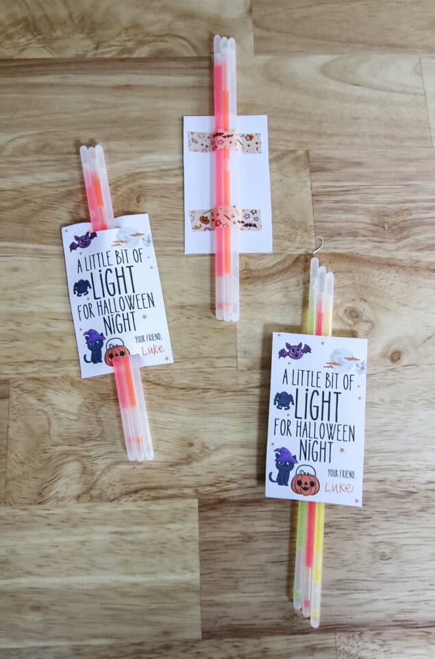 Easy and Affordable Glow Stick Halloween Class Gift Idea - Celebrating ...