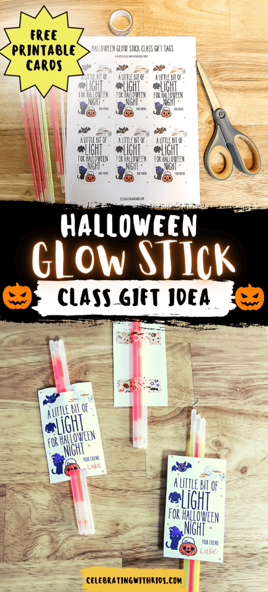 Easy and Affordable Glow Stick Halloween Class Gift Idea - Celebrating ...