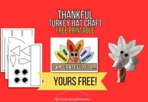 Free printable turkey hat - thankful craft for kids! - Celebrating with ...