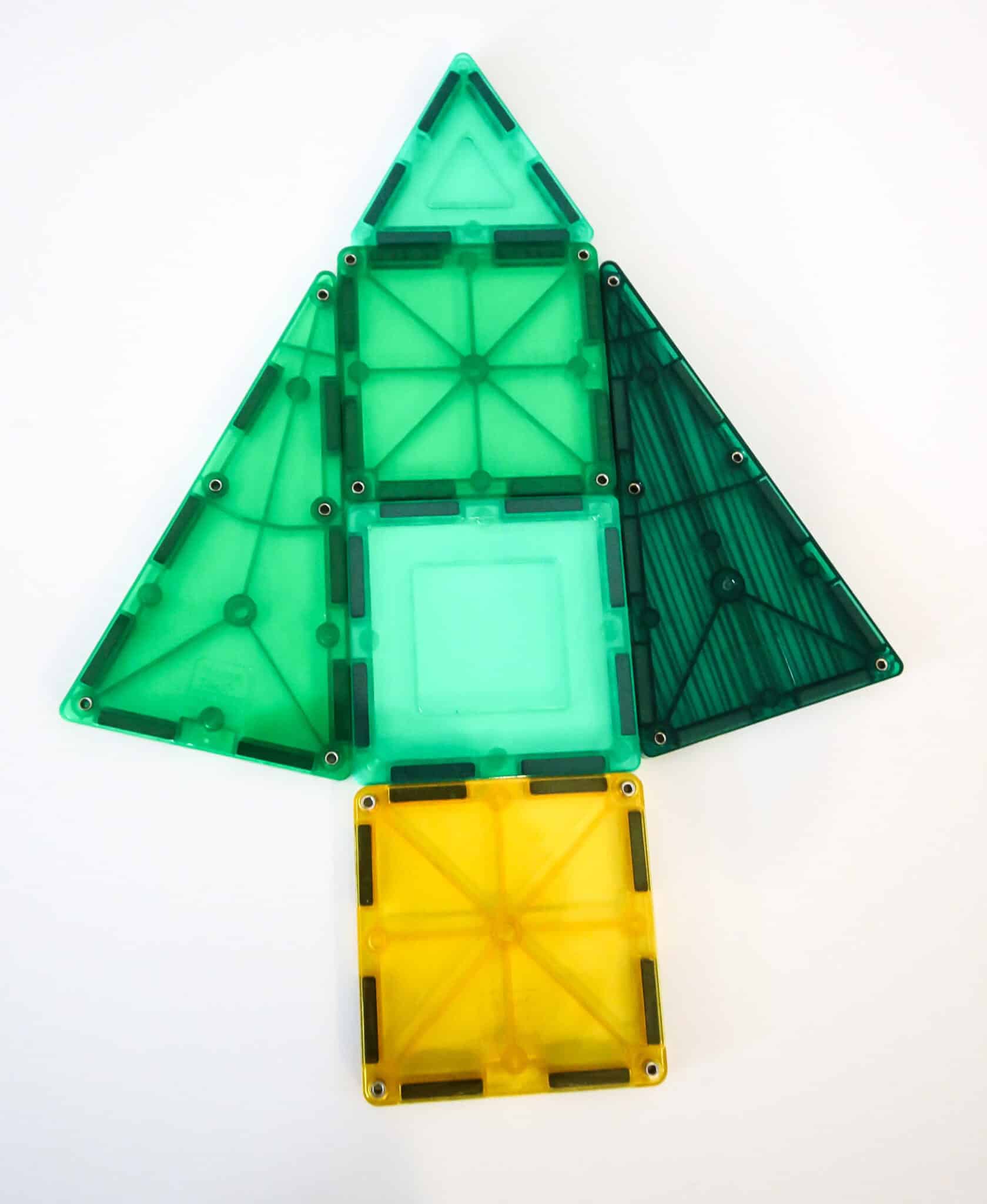 How to make Magnetic Tile Christmas trees - Celebrating with kids