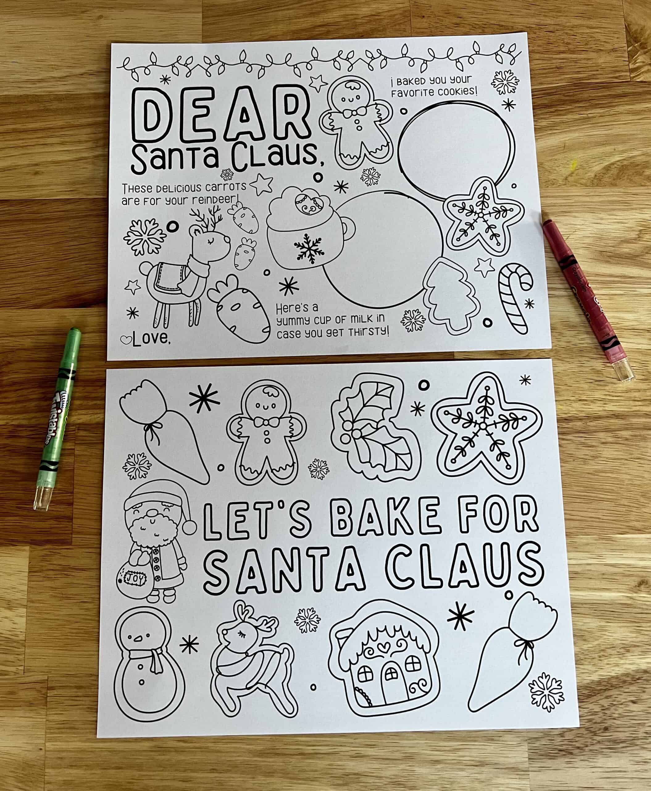 Cookies for Santa Printable Placemats! - Celebrating with kids