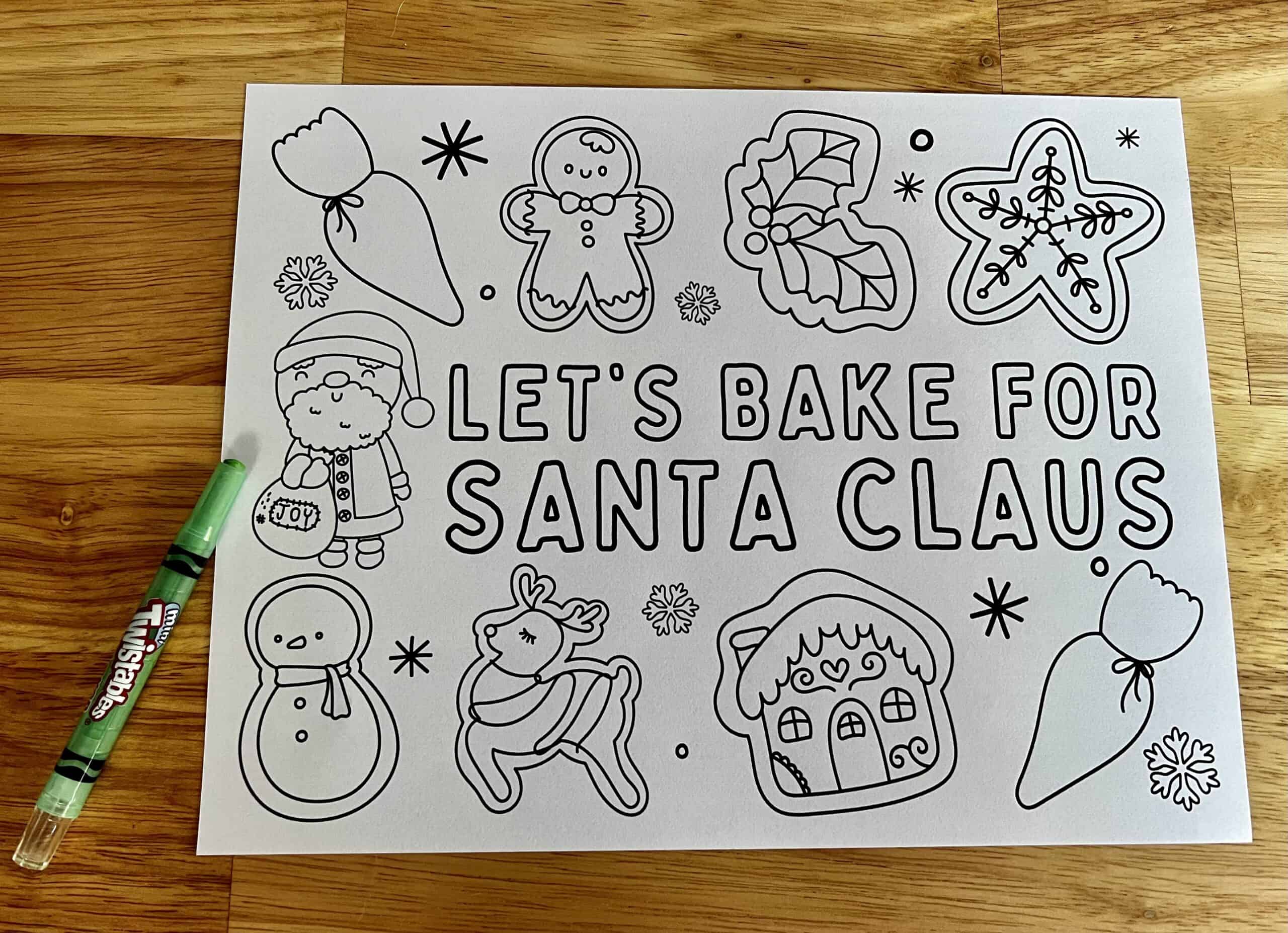 Cookies for Santa Printable Placemats! - Celebrating with kids