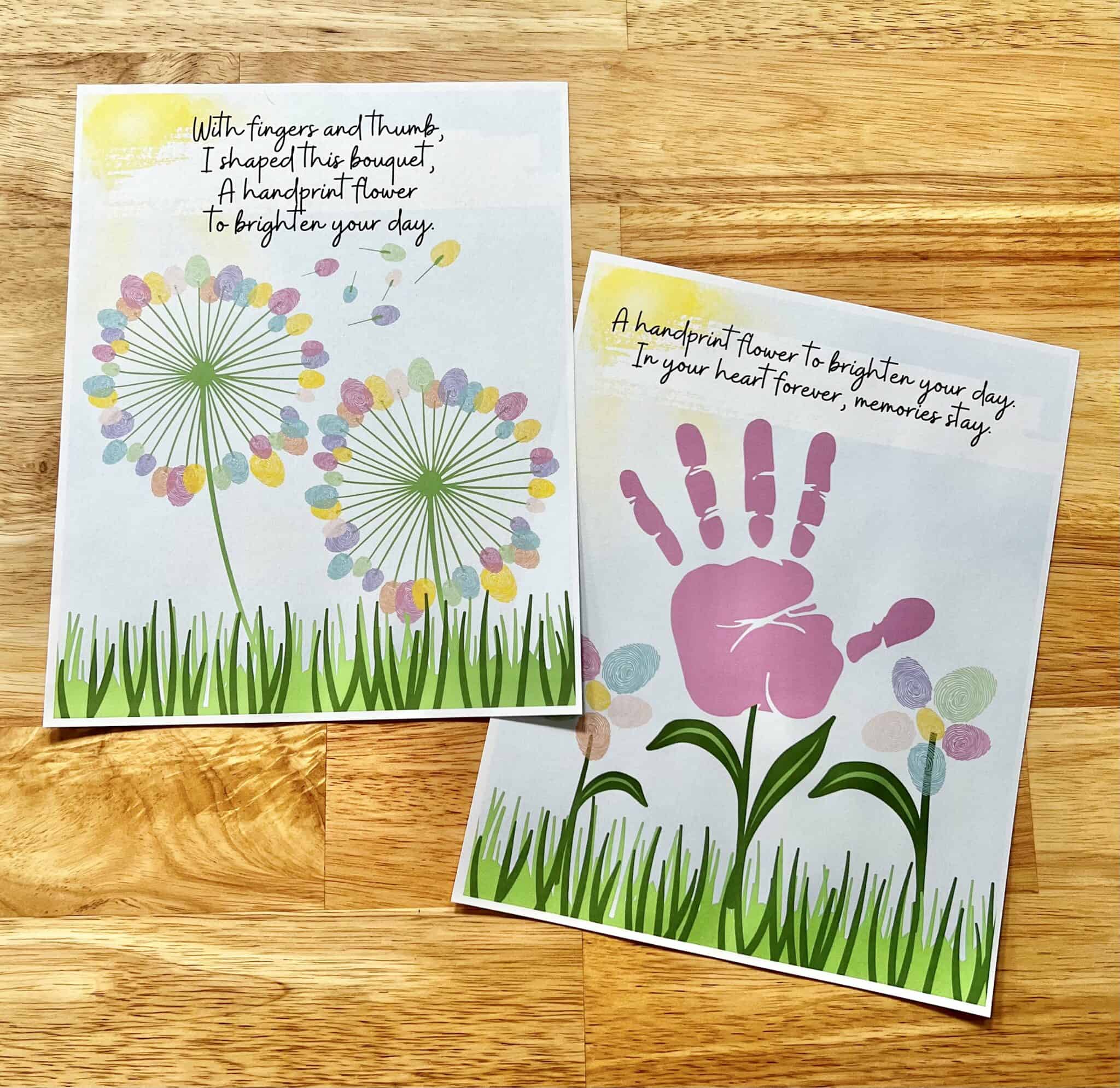 April Handprint Poem Craft - Celebrating with kids