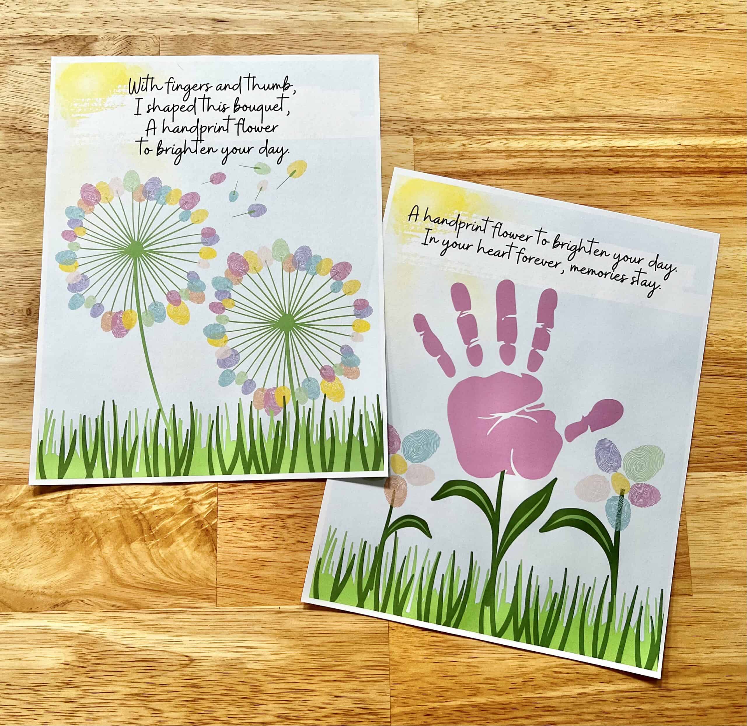 April Handprint Poem Craft - Celebrating with kids