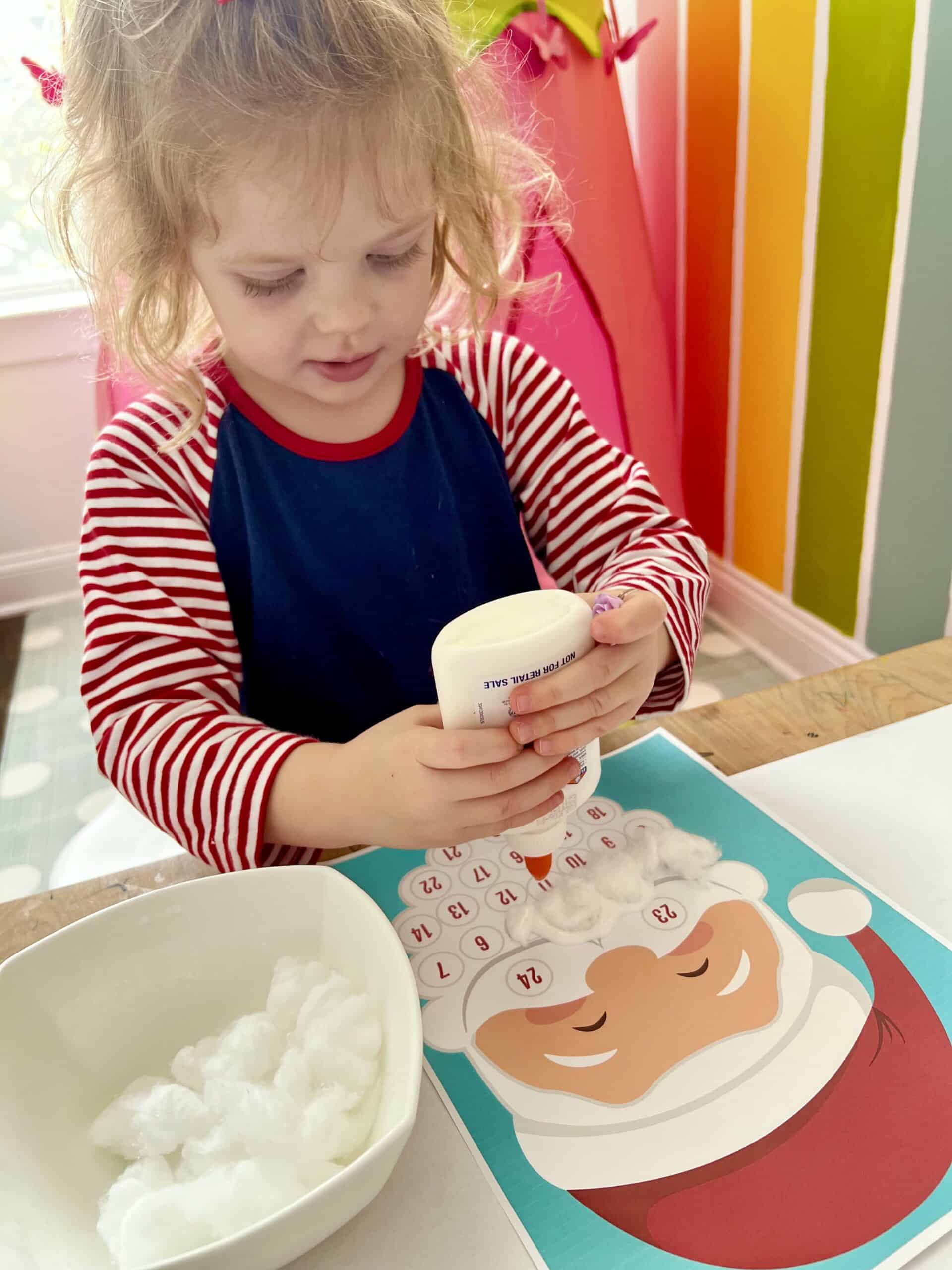 Santa's Beard Christmas Countdown Printable - Celebrating with kids