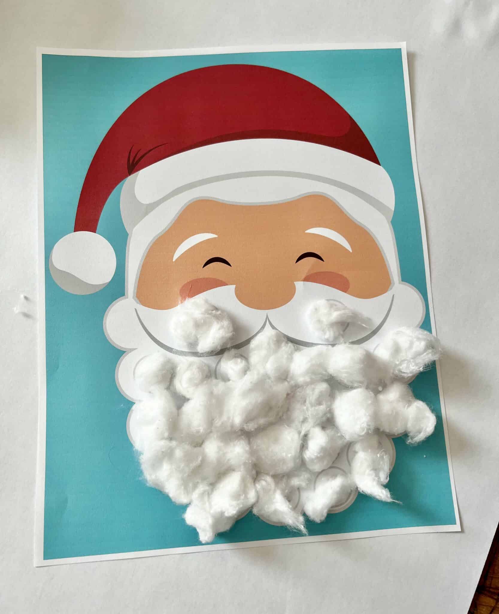 Santa's Beard Christmas Countdown Printable - Celebrating with kids