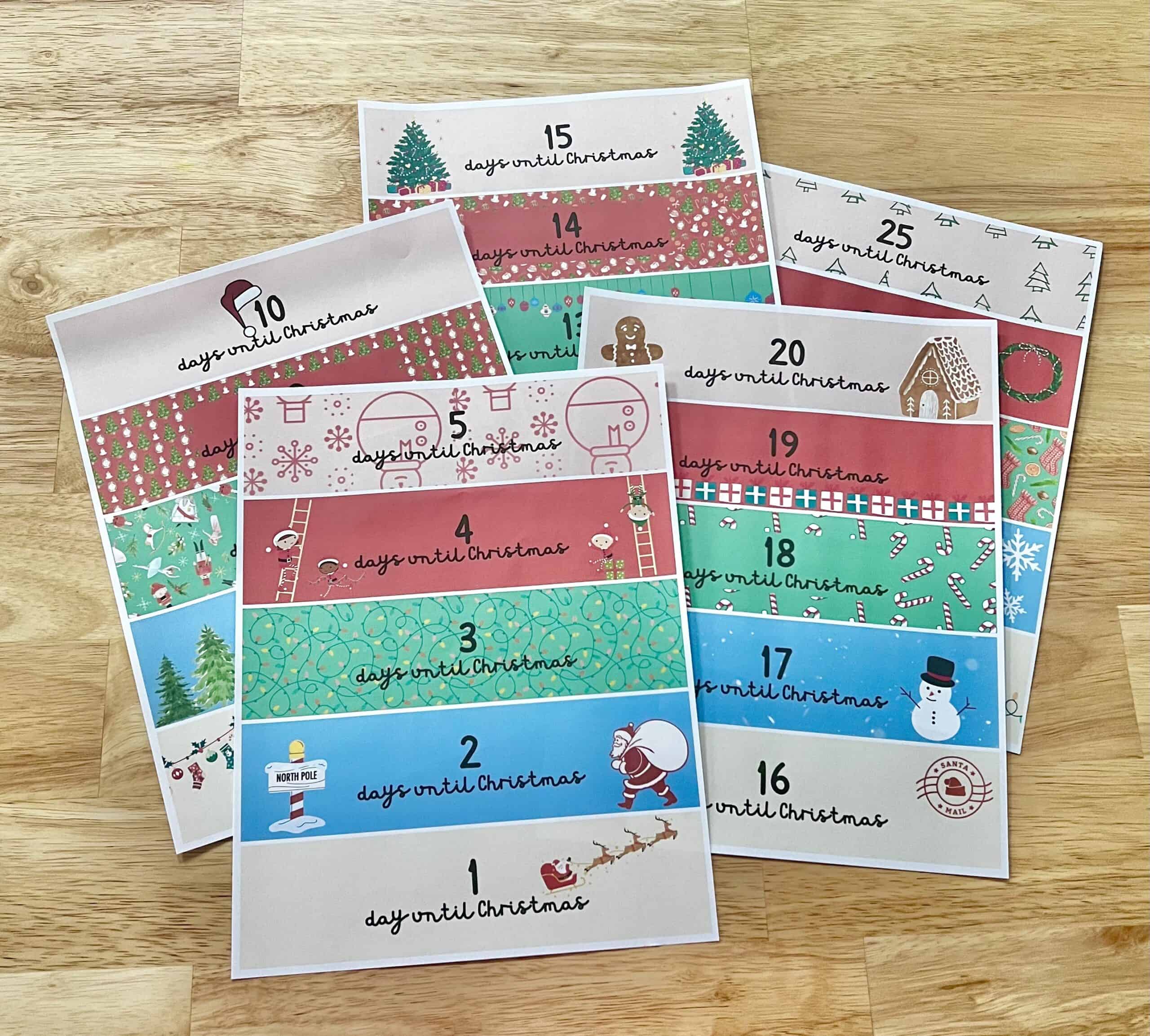 Free printable Christmas paper chain countdown - Celebrating with kids