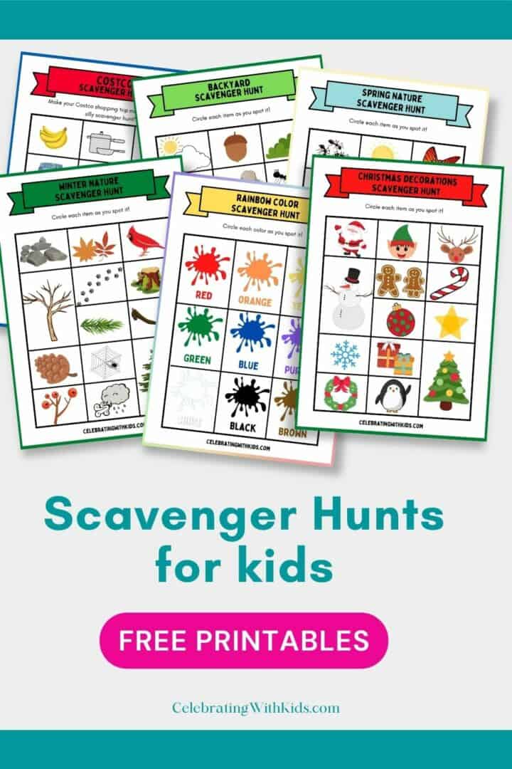 Scavenger Hunts for Kids - Celebrating with kids