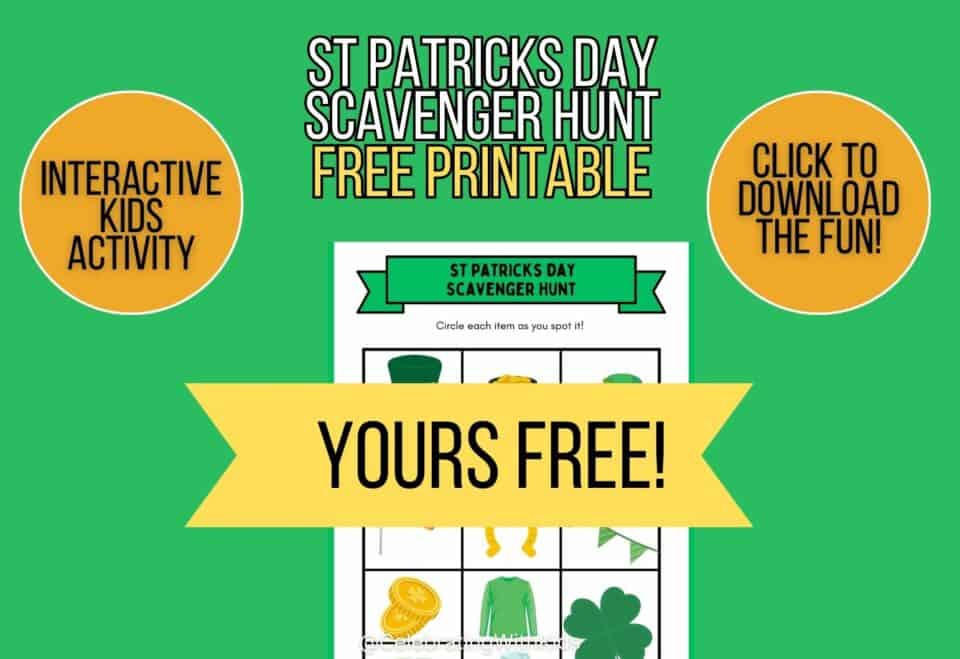 St Patricks Day scavenger hunt for kids - free printable! - Celebrating ...