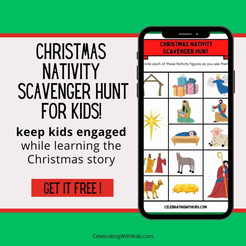 Christmas Nativity Scavenger Hunt for kids - free printable ...