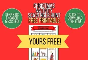 Christmas Nativity Scavenger Hunt for kids - free printable ...