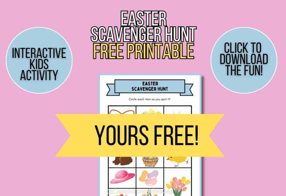 Easter scavenger hunt for kids - free printable! - Celebrating with kids