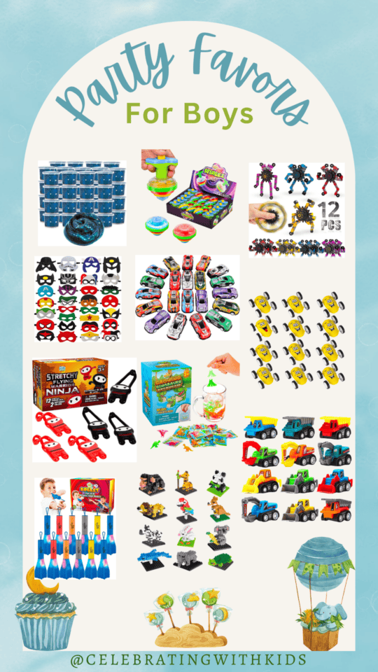 The best Party Favors for Boys - Celebrating with kids