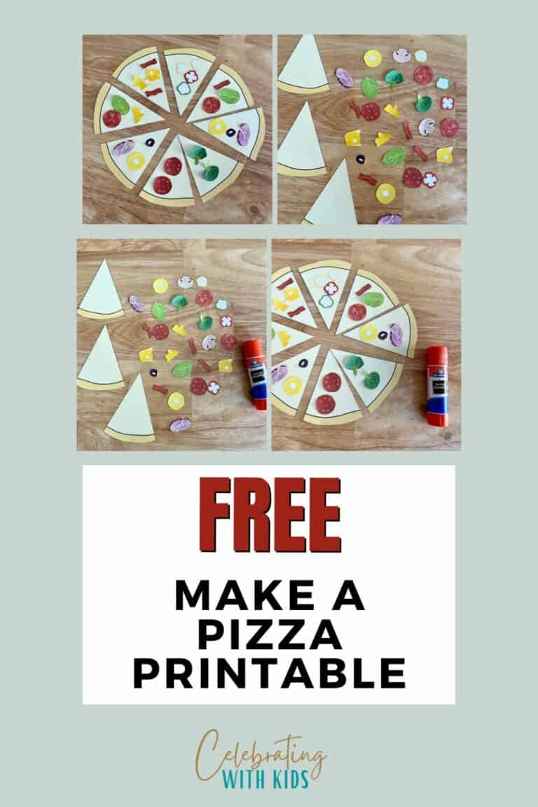 Make A Pizza Printable - Celebrating with kids