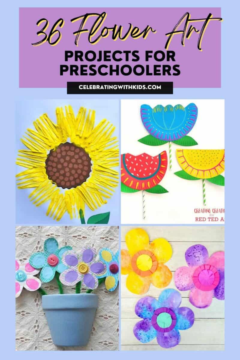 36 fun and easy Flower Art Projects for Preschoolers - Celebrating with ...