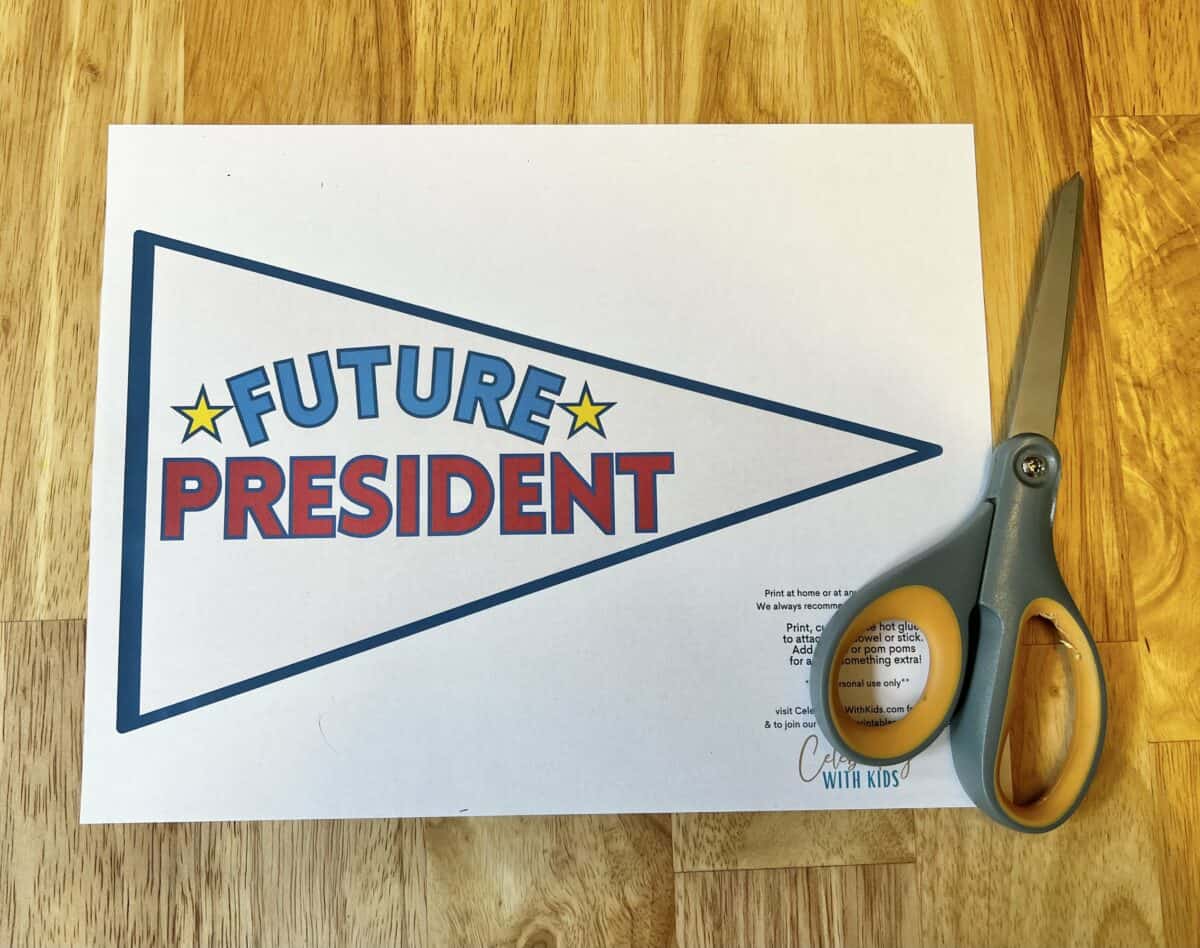 Future President Printable Sign - Celebrating with kids