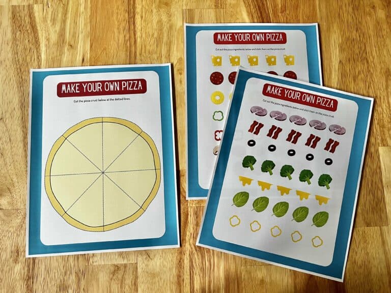 Make A Pizza Printable - Celebrating with kids