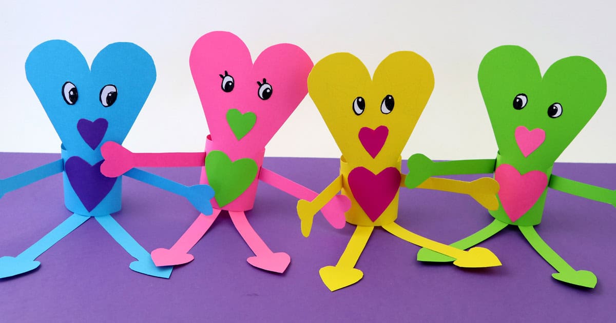 23 fun and easy Valentine Crafts for Kindergartners - Celebrating with kids
