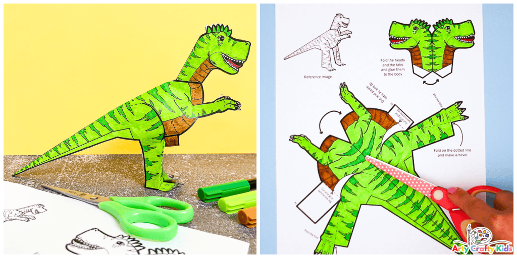 16 Easy Printable Dinosaur Crafts - Celebrating with kids