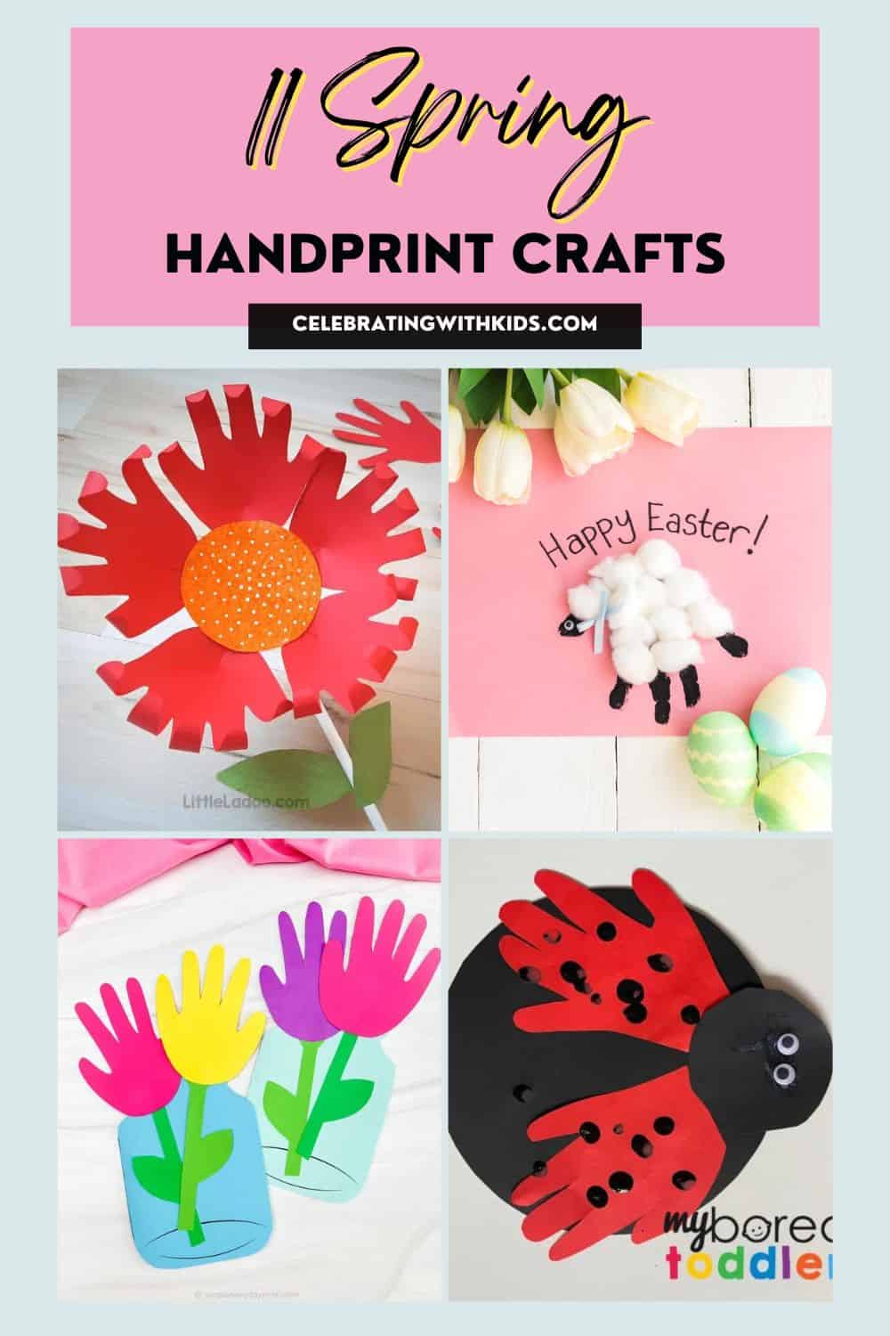 11 fun and easy Spring Handprint Crafts - Celebrating with kids