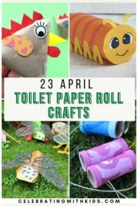 April Toilet Paper Roll Crafts for Toddlers - Celebrating with kids