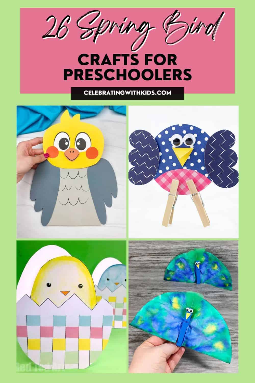Spring Bird Crafts for Preschoolers - Celebrating with kids
