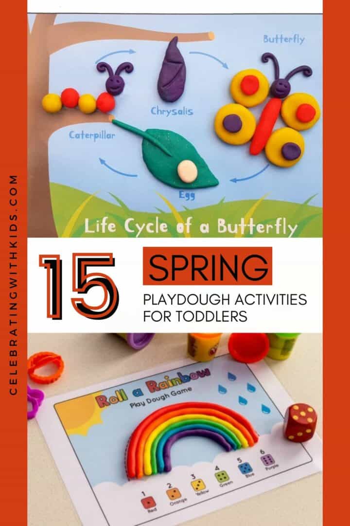 Spring Playdough Activities for Toddlers - Celebrating with kids