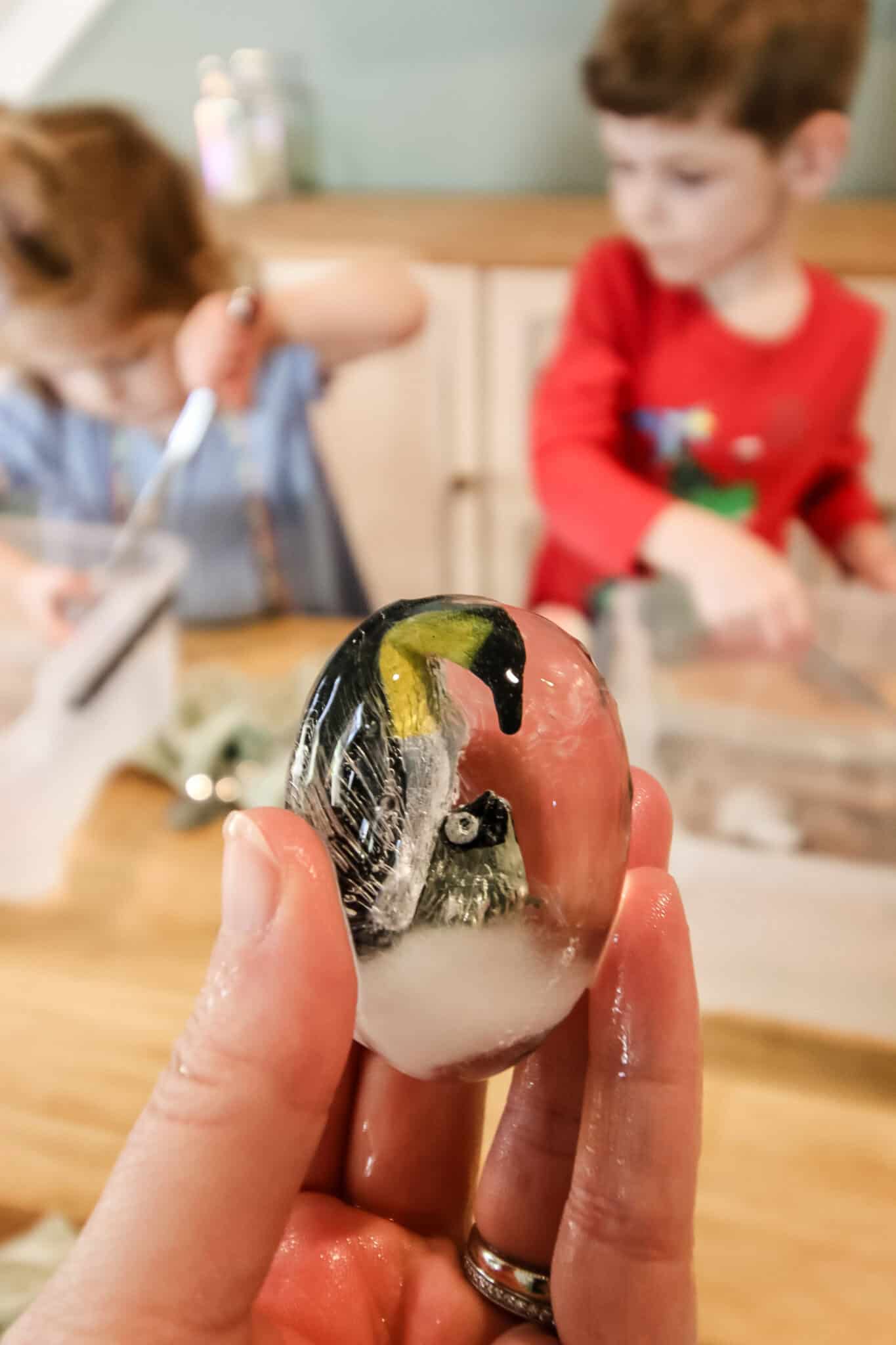 Penguin Ice Sensory Play - Celebrating with kids