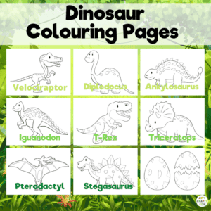 16 Easy Printable Dinosaur Crafts - Celebrating with kids