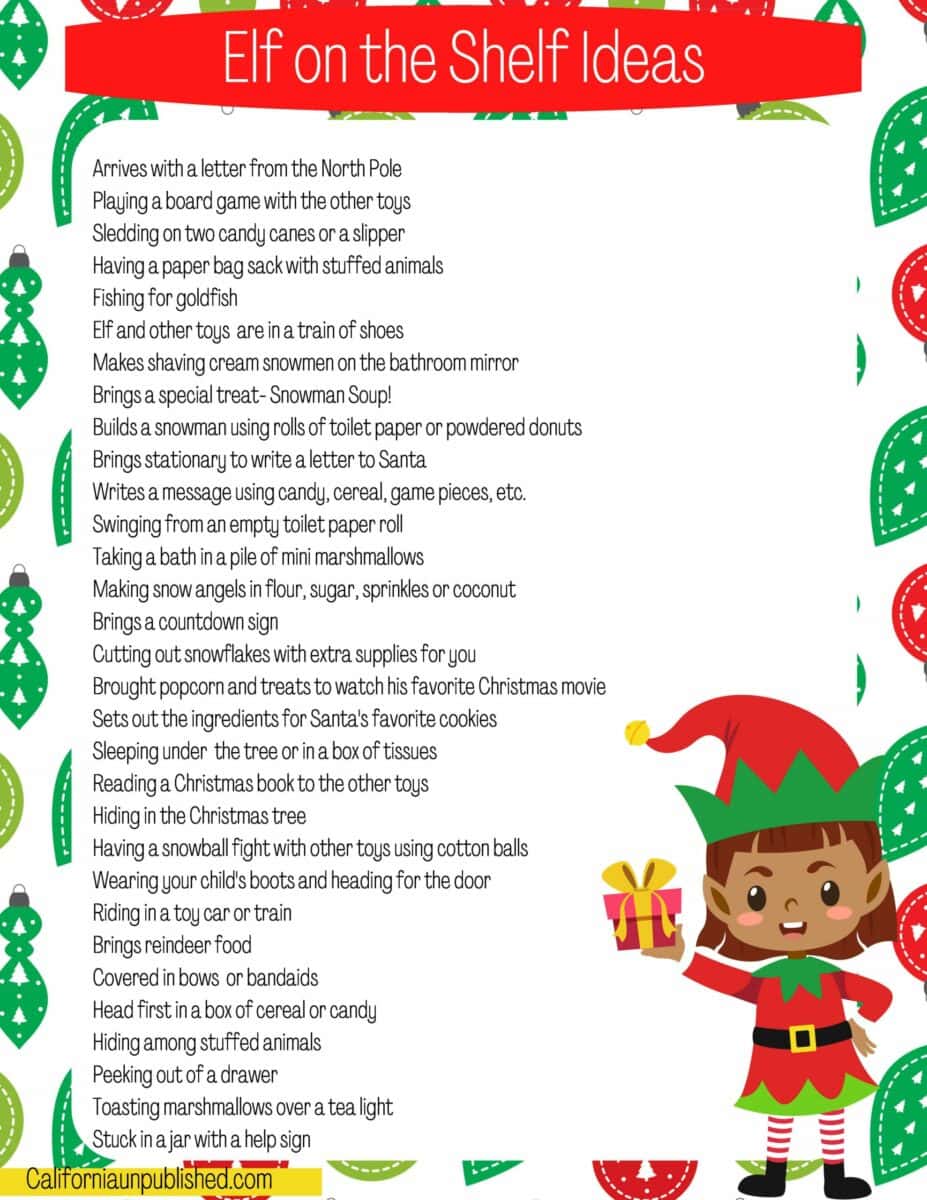 15 Fun Elf on the Shelf Printables for Kids - Celebrating with kids