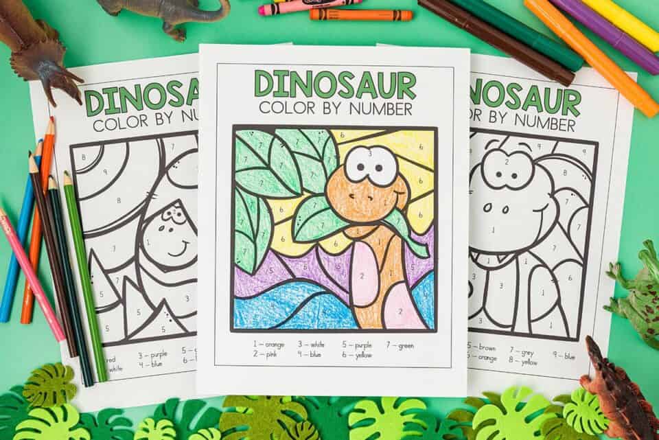 16 Easy Printable Dinosaur Crafts - Celebrating with kids